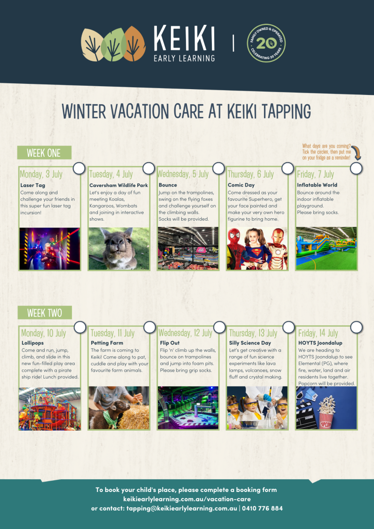 Tapping Outside School Hours Care | Keiki Early Learning